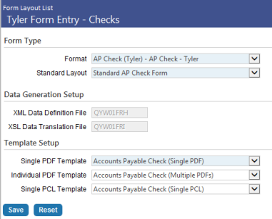 TCM and Tyler ReadyForms Administrator