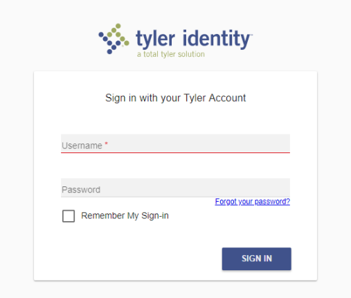 Tyler Identity User Account Management