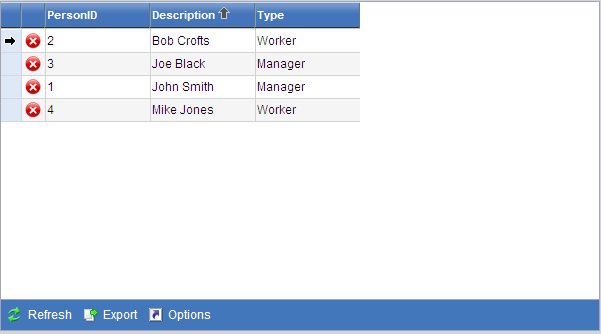 Using the New World ERP Grid