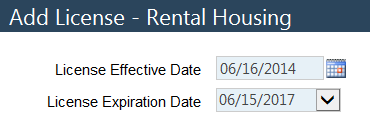 Adding a Rental License